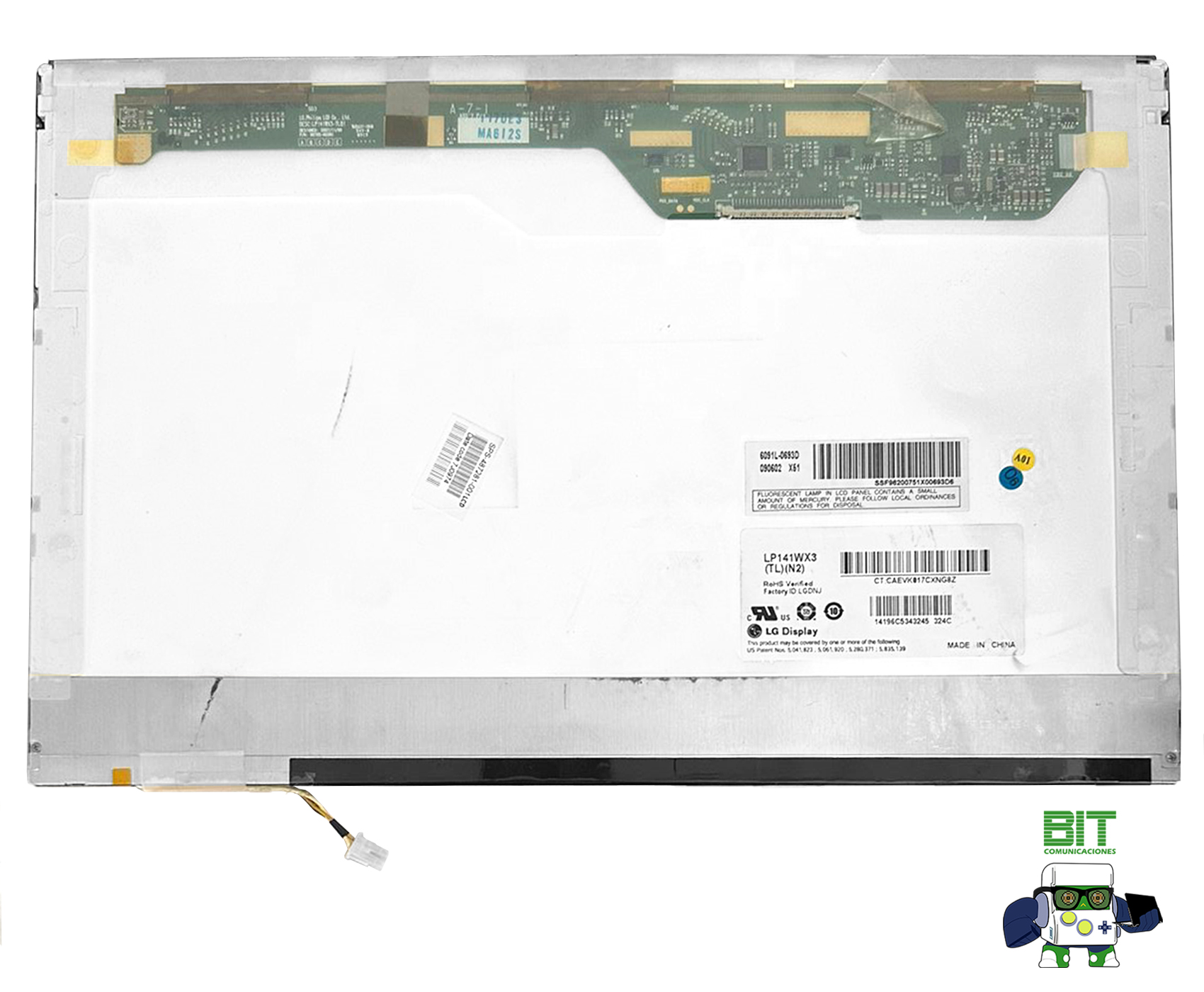 Pantalla Display LG 14.1 Lcd 30 Pines Regular Lp141wx3 Tl N2 ...